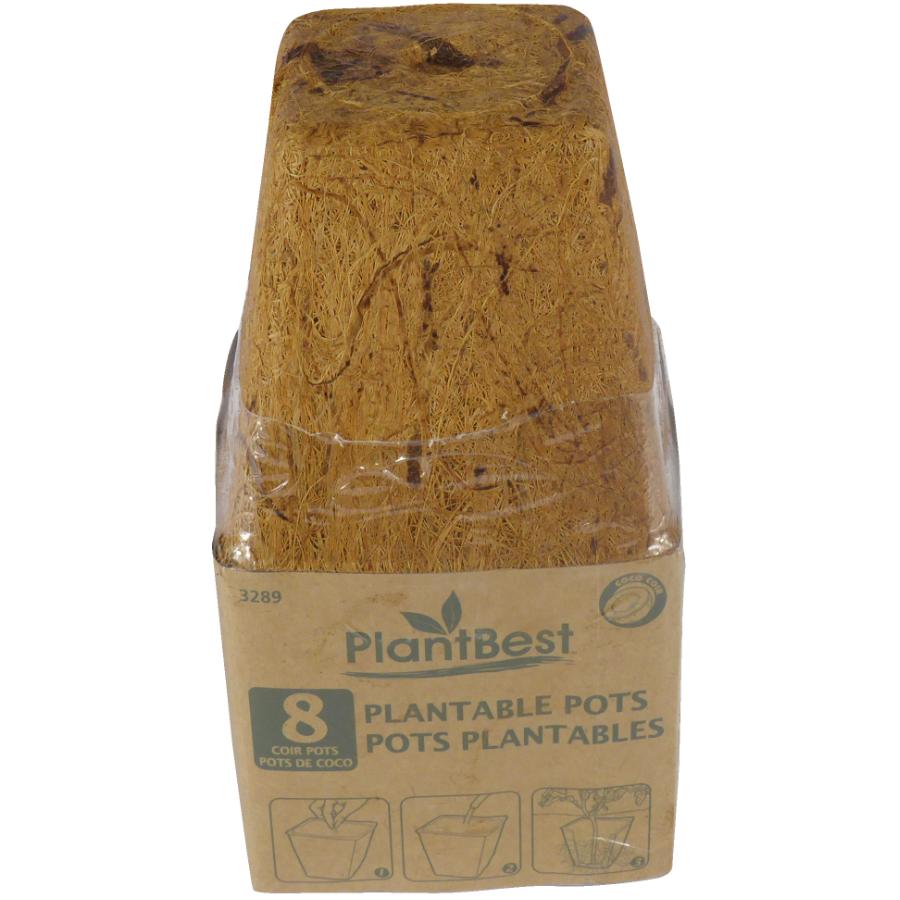 3" Square Coir Fiber Plantable Pots - 8 Pack – MyHardware.Shop